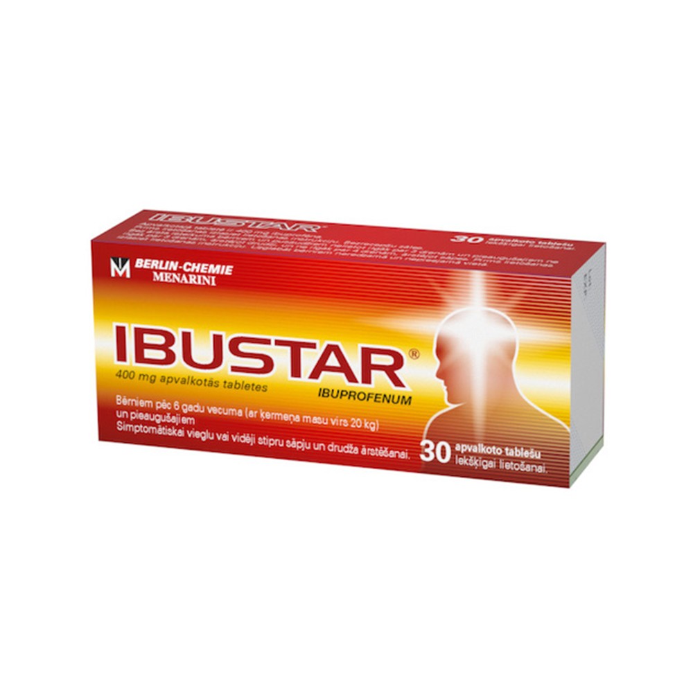 IBUSTAR 400mg tabletes N30 | BENU.LV – aptieka klikšķ