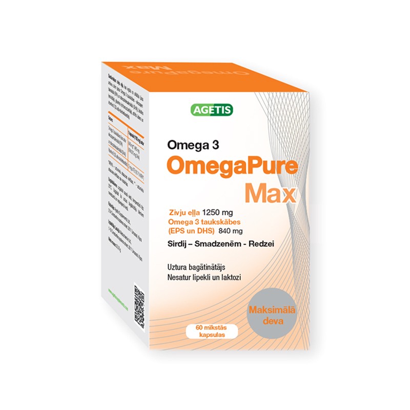 OMEGA PURE Max 1250 mg kapsulas N60 | BENU.LV – e-Ap ...